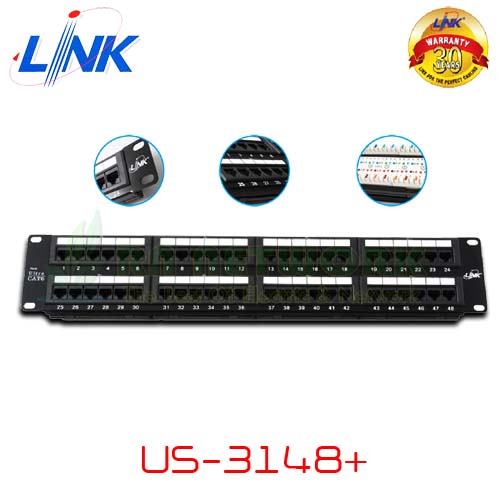 US-3148+ CAT6 PATCH PANEL 48 PORT