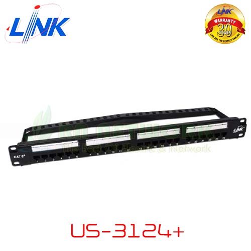 US-3124+ CAT6 PATCH PANEL 24 PORT